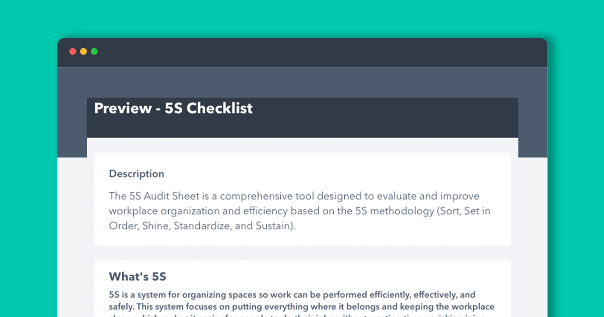 5S Audit Software with Forms, Checklists & Analytics | Poka