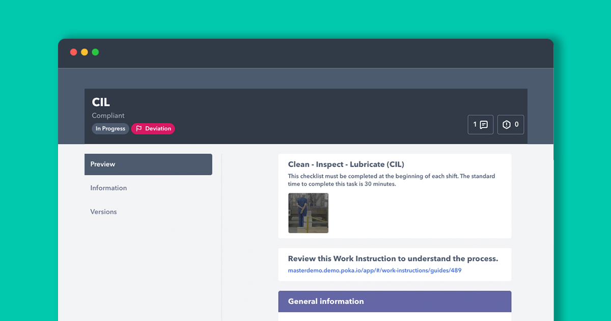 Use Digital Clean, Inspect, Lubricate (CIL) Checklists | Poka